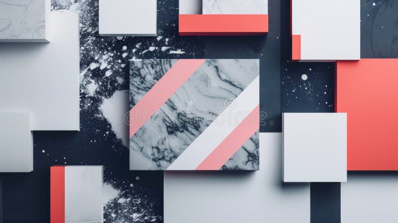 Geometric Layout Designs on a Sleek Modern Backdrop. Stock Illustration ...