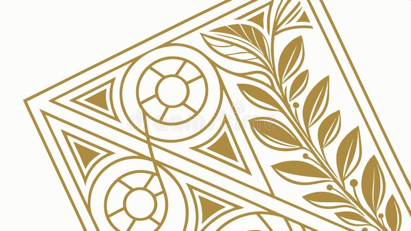 Geometric Leaf Border, Decorative Frame, Nature Design and Patterned ...