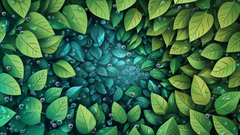 Geometric Leaf Design Illustration Perfect for Earth Day Celebration ...