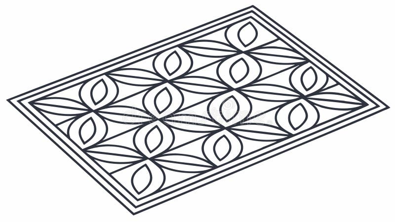 Geometric Leaf Pattern Mat. Abstract Nature Inspired. Vector Design ...