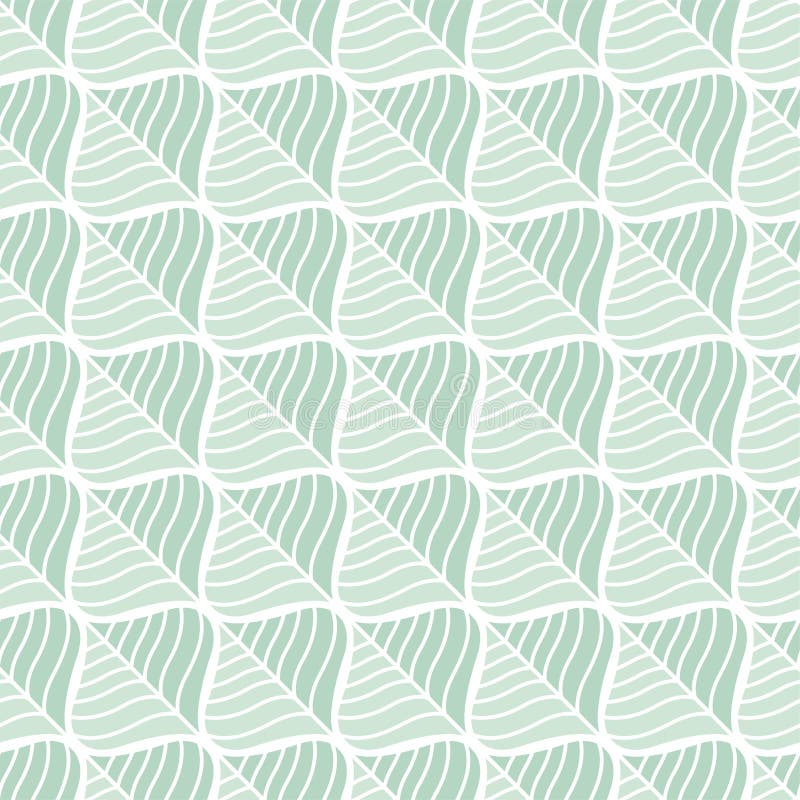 Geometric Leaf Vector Seamless Pattern. Floral Illustration Background ...