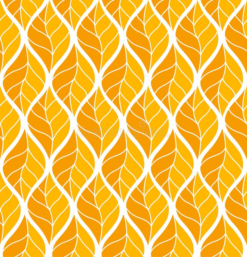 Geometric Leaf Vector Seamless Pattern. Floral Illustration Background ...