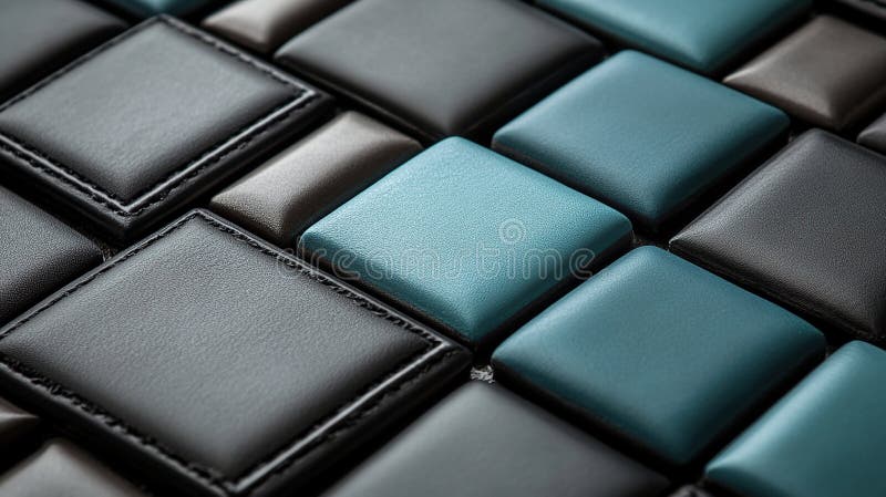 Geometric Leather Tiles in Various Colors Stock Illustration ...