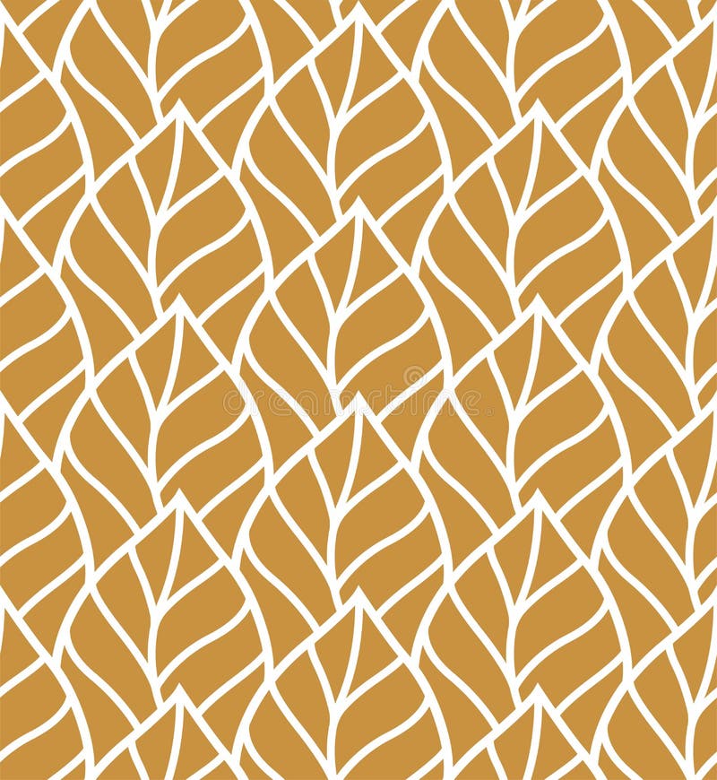 Decorative Leaves Seamless Pattern. Continuous Leaf Background. Floral ...