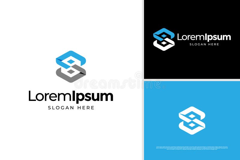 Geometric Letter S Logo Vector Design Stock Vector - Illustration of ...