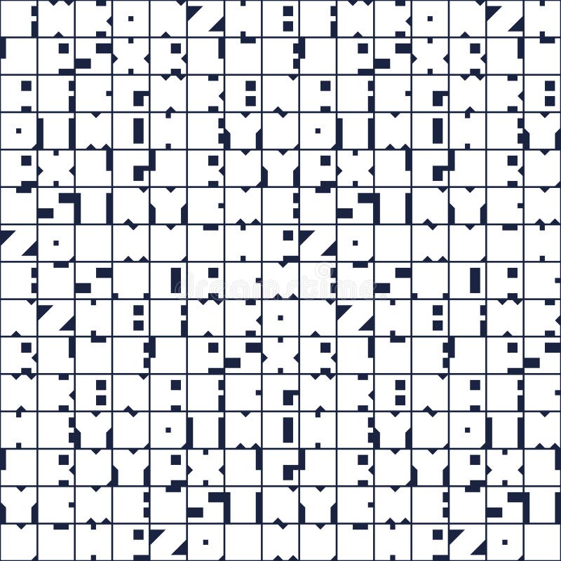 Geometric Letters Abstract Seamless Pattern. Letters Alphabet ...