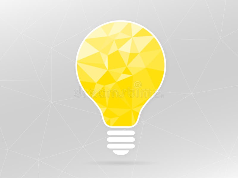 Geometric Light Bulb Graphic Stock Vector - Illustration of graphic ...