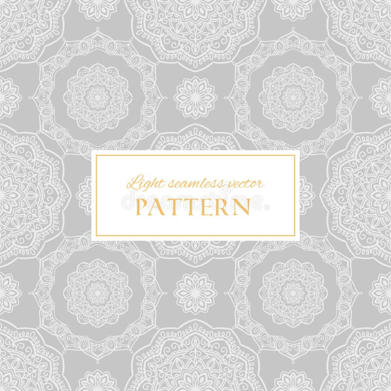Geometric Light Grey Vintage Vector Seamless Pattern Stock Vector ...