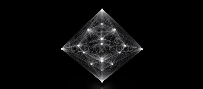 Geometric Light Network: Abstract Symmetrical Lines Creating Futuristic ...