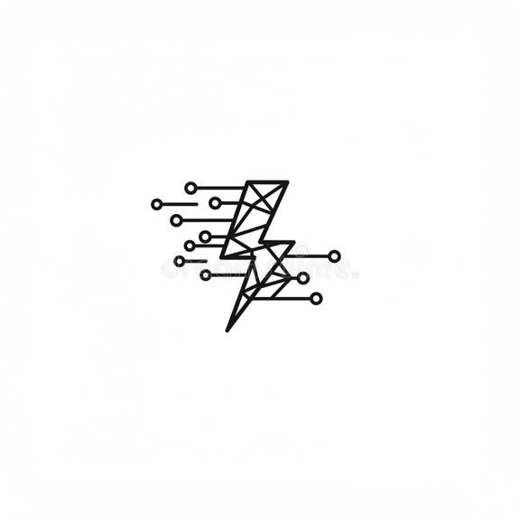Geometric Lightning Bolt Design with Circuit-like Elements Extending ...