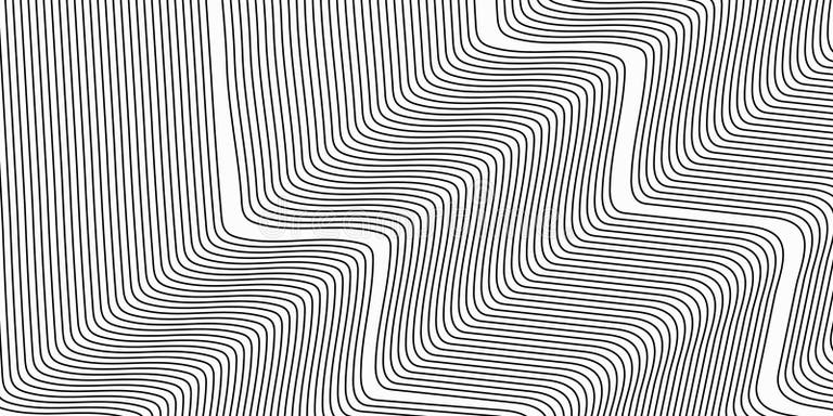 Geometric Line Background. Simple Black and White Motion Line Art ...