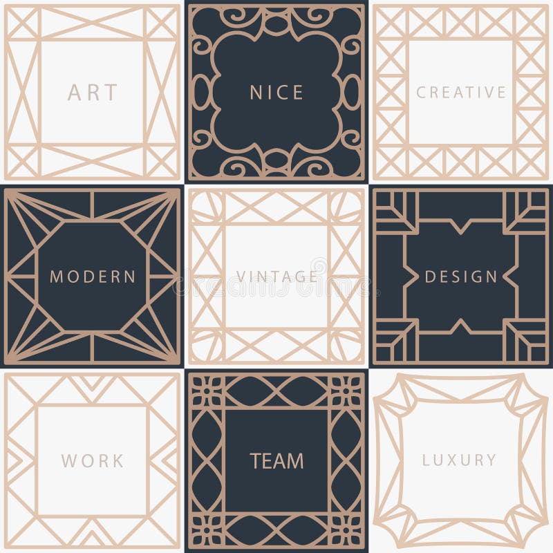 Geometric line frame stock vector. Illustration of hipster - 73683847