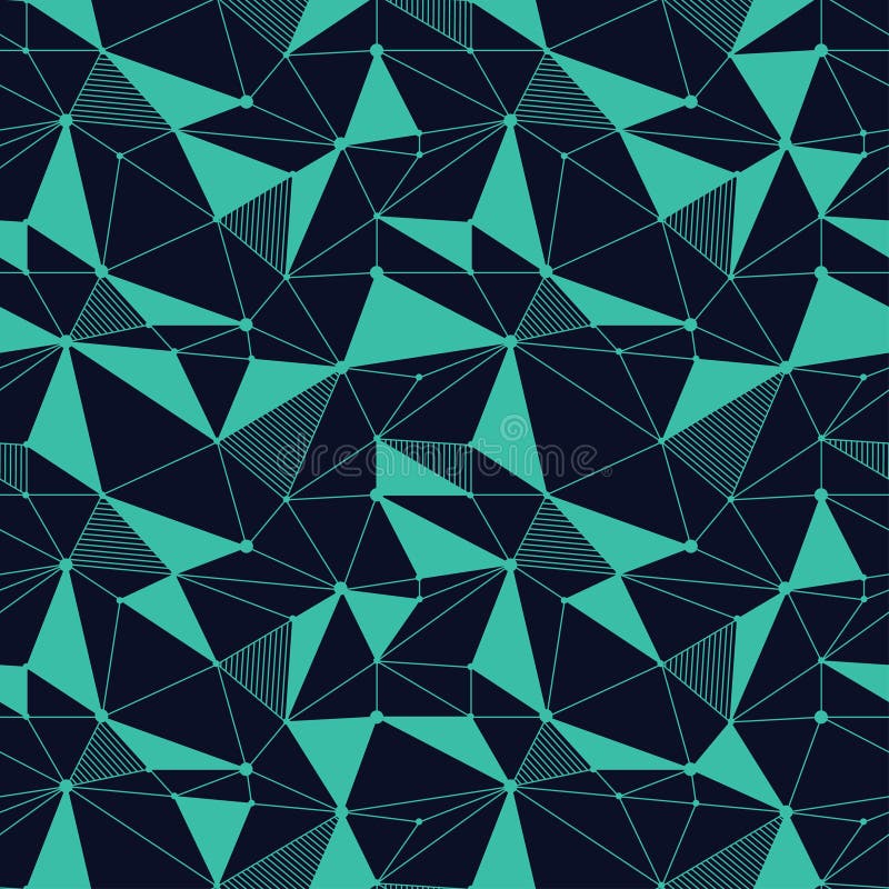 Geometric Line Hipster Seamless Pattern with Triangle, Dot. Reticulated ...