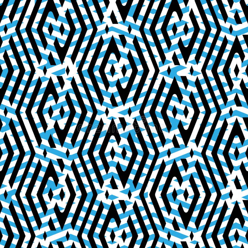 Geometric Lined Seamless Pattern, Colorful Vector Endless Background ...