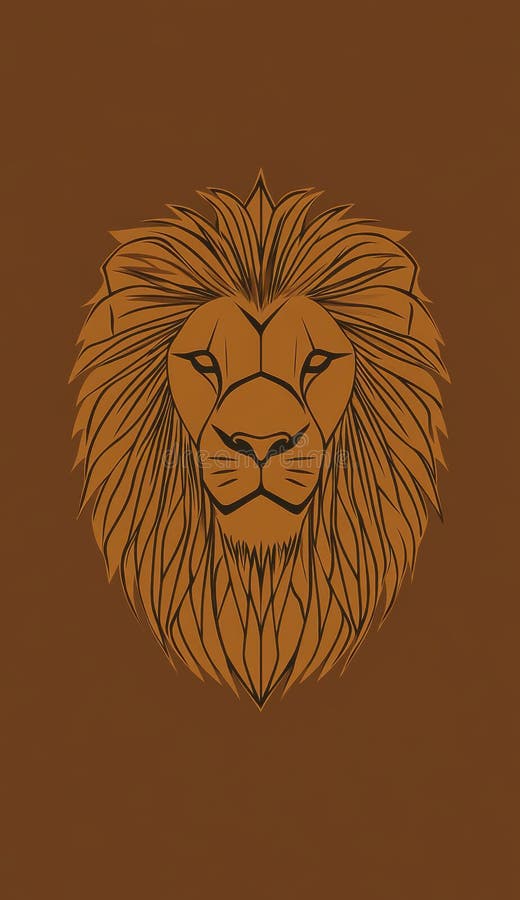 Geometric Lion Head Design with Intricate Geometric Patterns Stock ...