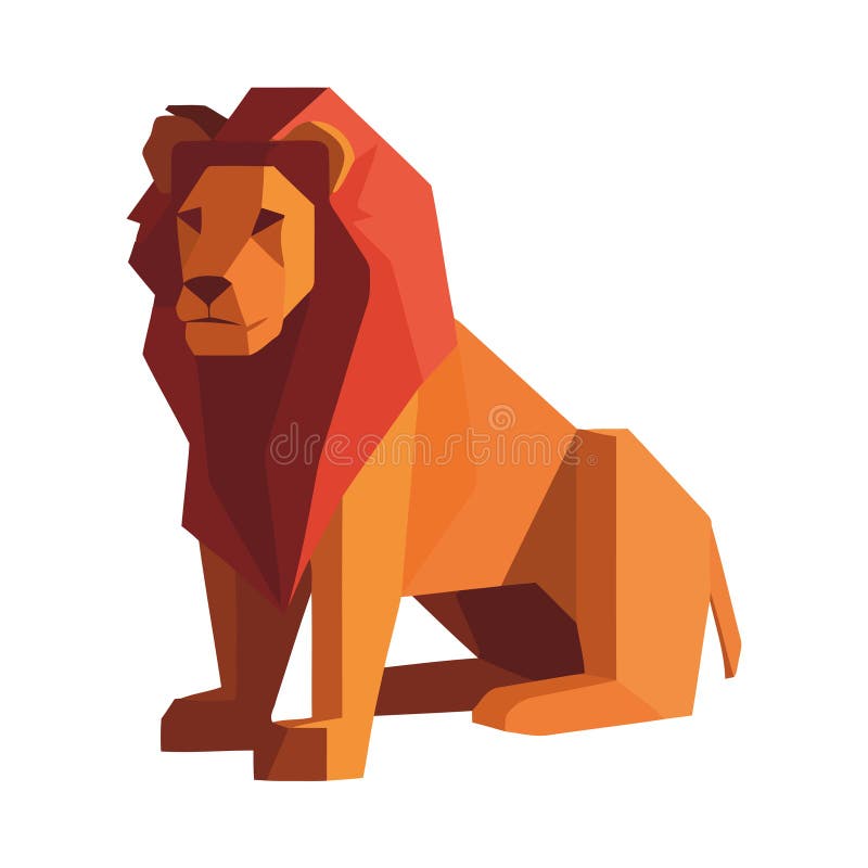 Geometric Lion, Modern Vector Design Stock Vector - Illustration of ...
