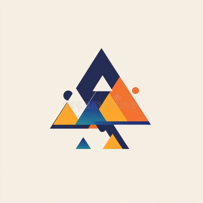 Geometric Logo Design with Dynamic Triangles and Circles in Modern ...
