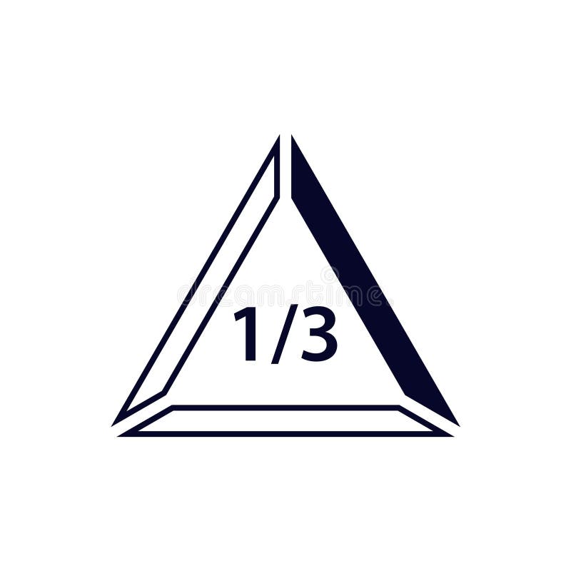 Geometric Logo Design with Fraction Symbol Inside Stylized Triangle ...
