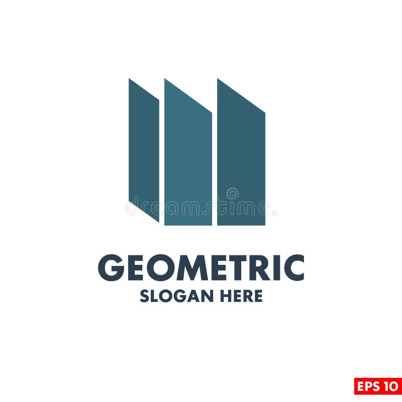 Geometric Logo Design with Typography and Light Background Vector Stock ...