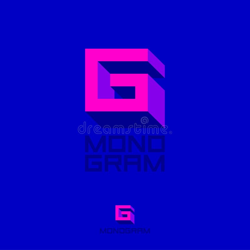 Geometric Logo. G Letters. G Cube Monogram. Construction Logo. Stock ...