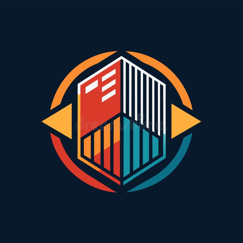 Geometric Logo Resembling a Barcode, Symbolizing Technology and ...