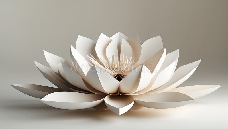 Geometric Lotus a Lotus Rendered in Geometric Shapes with Clean Stock ...