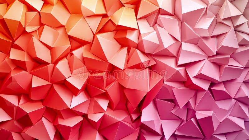 Geometric Low Poly Abstract Background in Warm Gradient Tones Stock ...