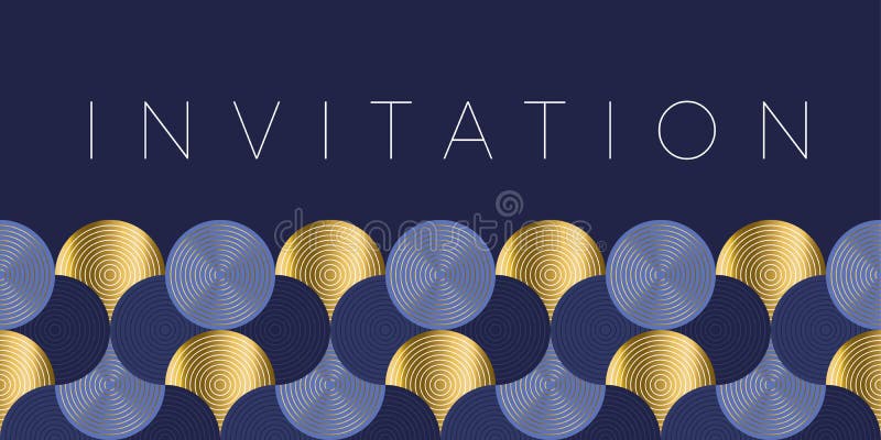 Geometric Luxury Water Waves Header Pattern Stock Vector - Illustration ...