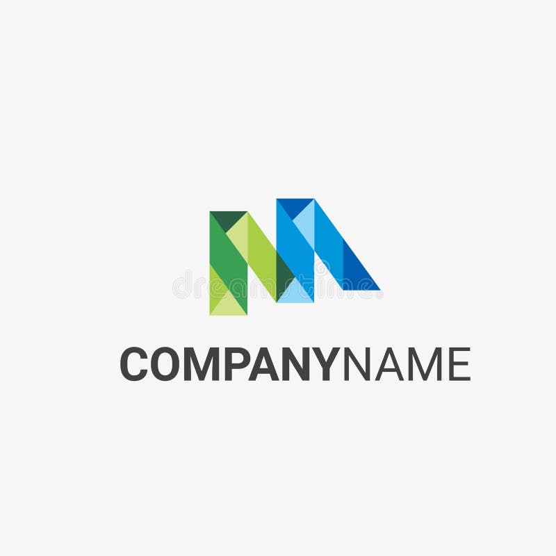 Geometric M Logo Template stock illustration. Illustration of geometric ...