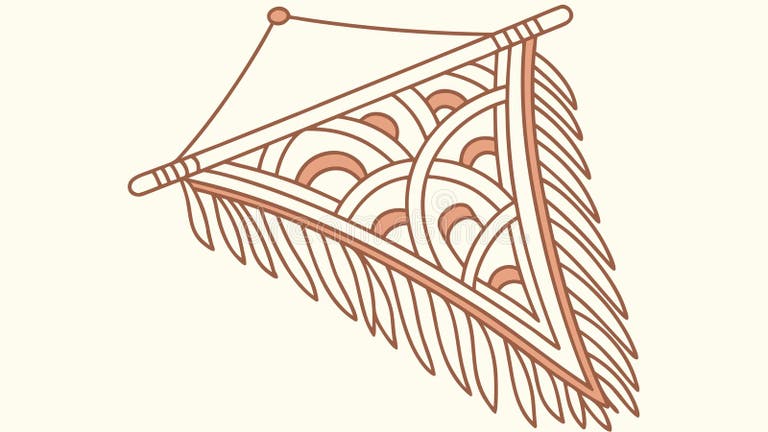 Geometric Macrame Triangle Wall Hanging, Vector Design Generative AI ...