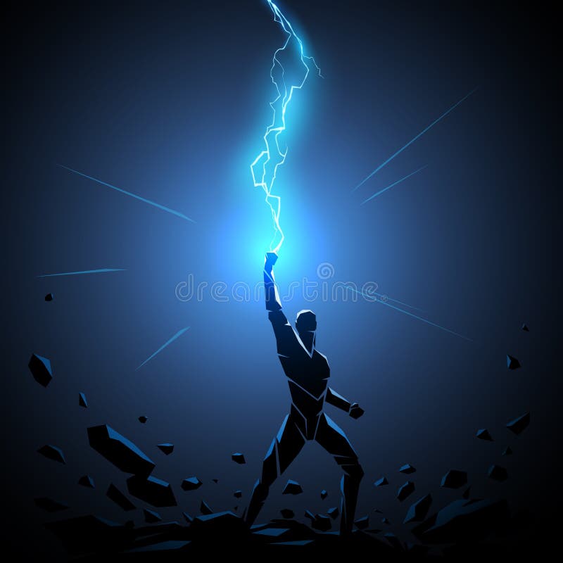 Lightning Strike Man Stock Illustrations – 311 Lightning Strike Man ...