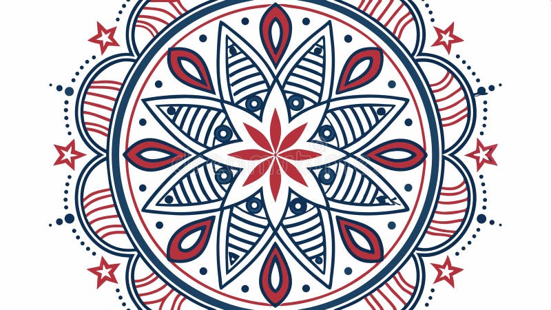 Geometric Mandala with Triangle Patterns and Bold Colors Vector Design ...
