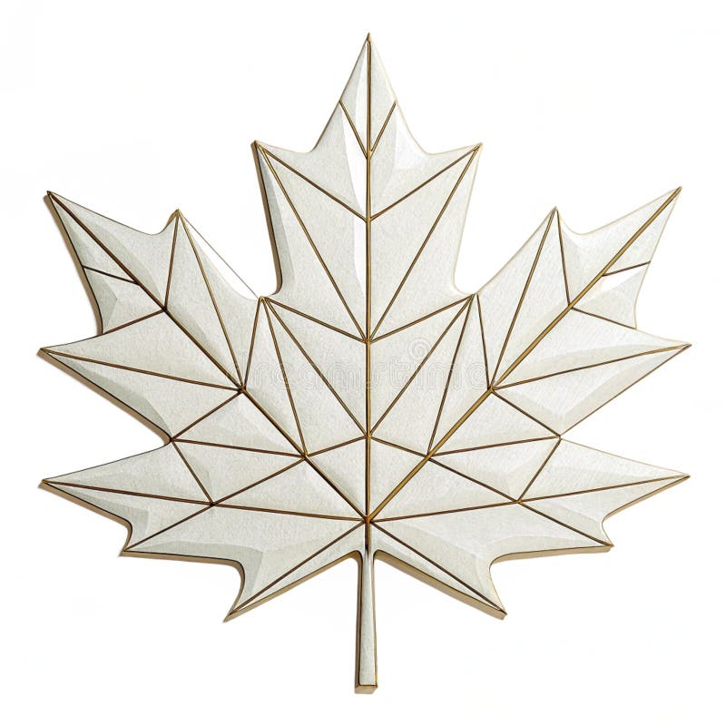 Geometric maple leaf stock illustration. Illustration of interpretation ...