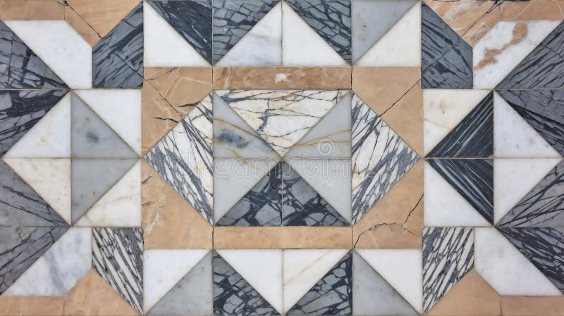 Geometric Marble Tile Pattern, Elegant Interior High Quality Image ...