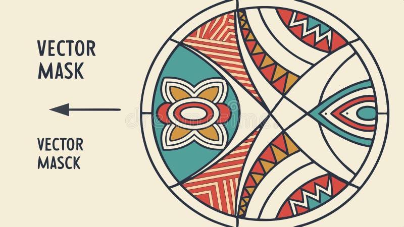 Geometric Mask Design, Abstract Pattern and Modern Art Element Vector ...