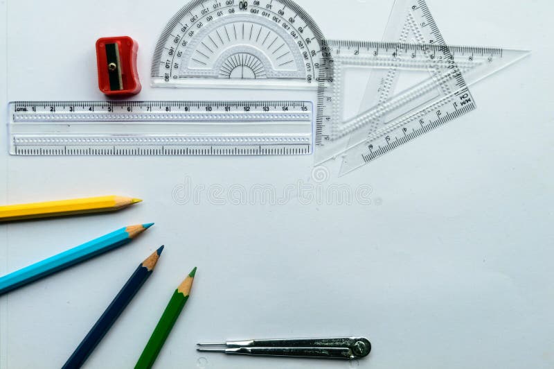 Geometric Measuring Tools, Drawing Items and Mathematical Instruments ...