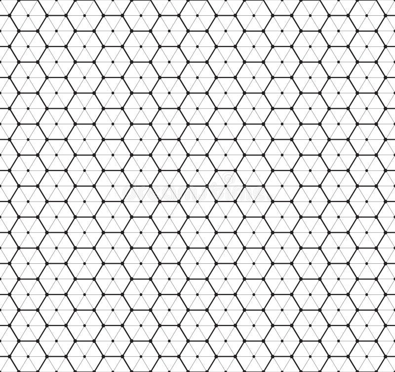 Geometric Mesh from Hexagons with Thin Lines and Dot in Corners ...