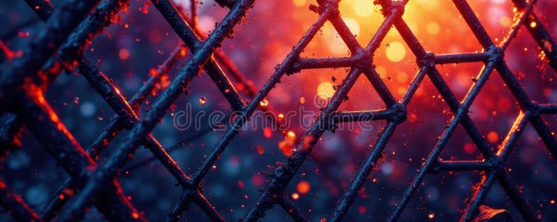 Geometric Metal Framework Backdrop, Abstract Texture, Abstract ...