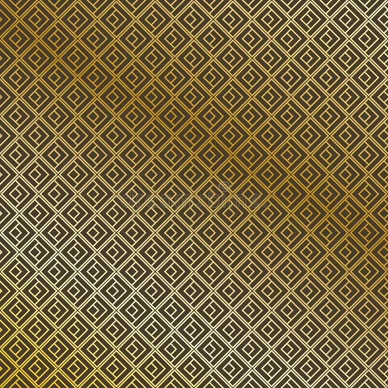 Grid Patterns with 3D Effect and Metal Gradient Colored in Gold ...