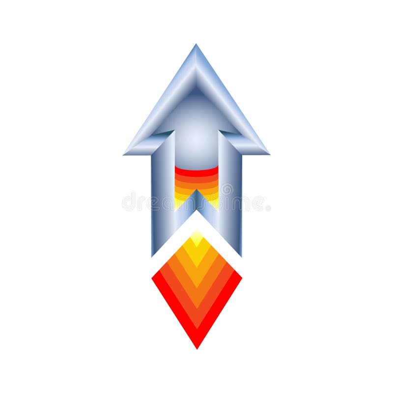 Geometric Metal-plastic Rocket, Fire Arrows and Space Pointer. Mini ...
