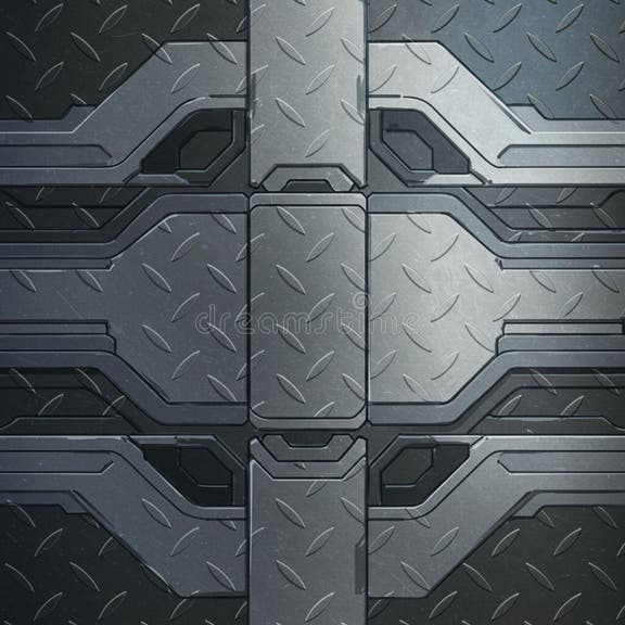 Geometric Metal Surface Composed of Interlocking Panels with a Diamond ...