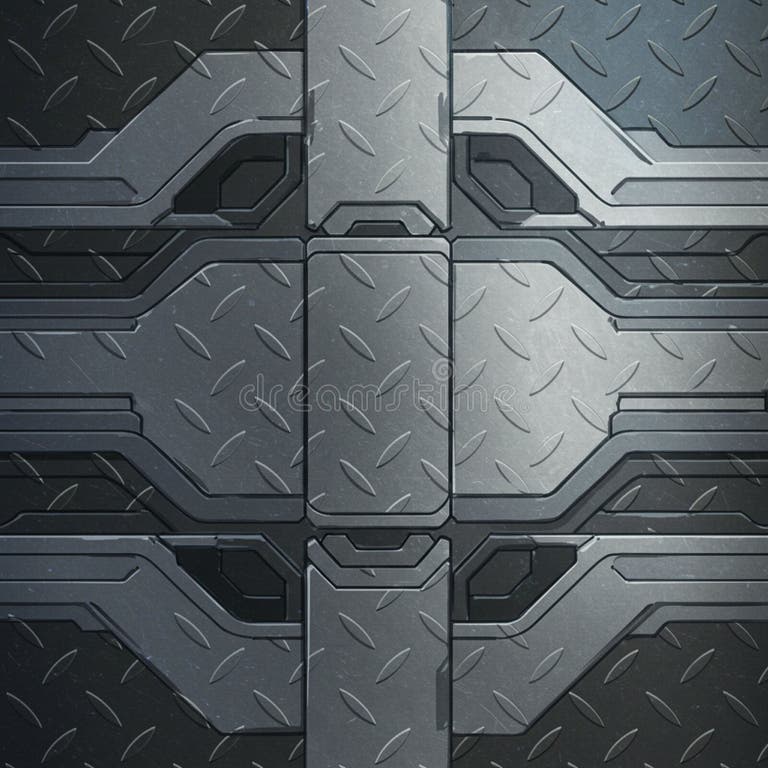 Geometric Metal Surface Composed of Interlocking Panels with a Diamond ...