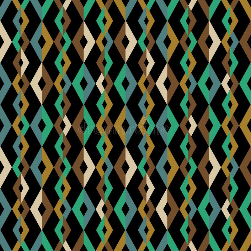 Geometric Mid-Century Modern Style Seamless Pattern Design Stock Vector ...