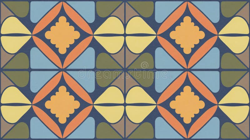 Geometric Mid-Century Modern Tile Pattern Seamless Good Resolution ...