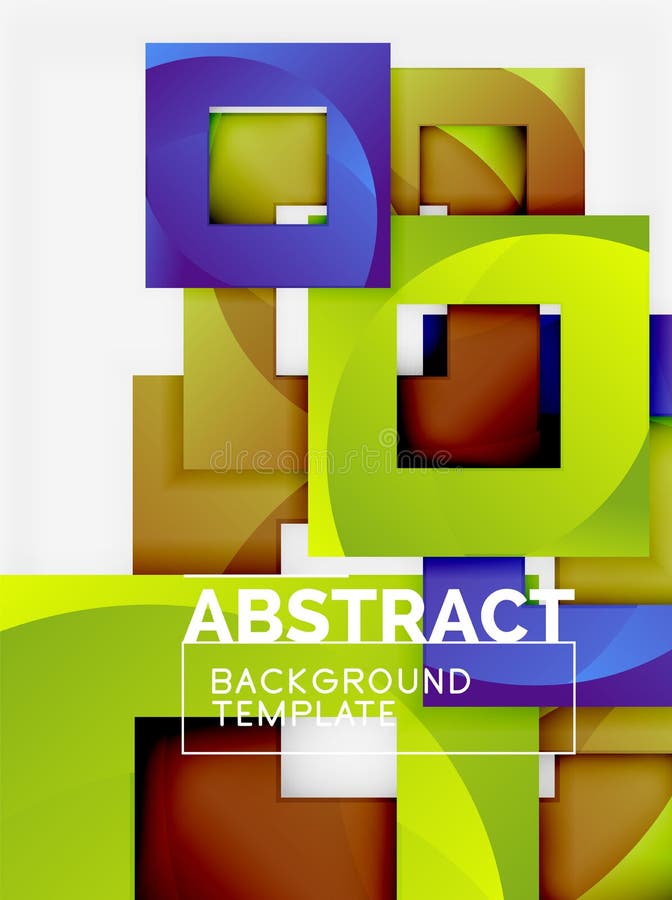 Geometric Minimal Abstract Background with Multicolored Squares ...