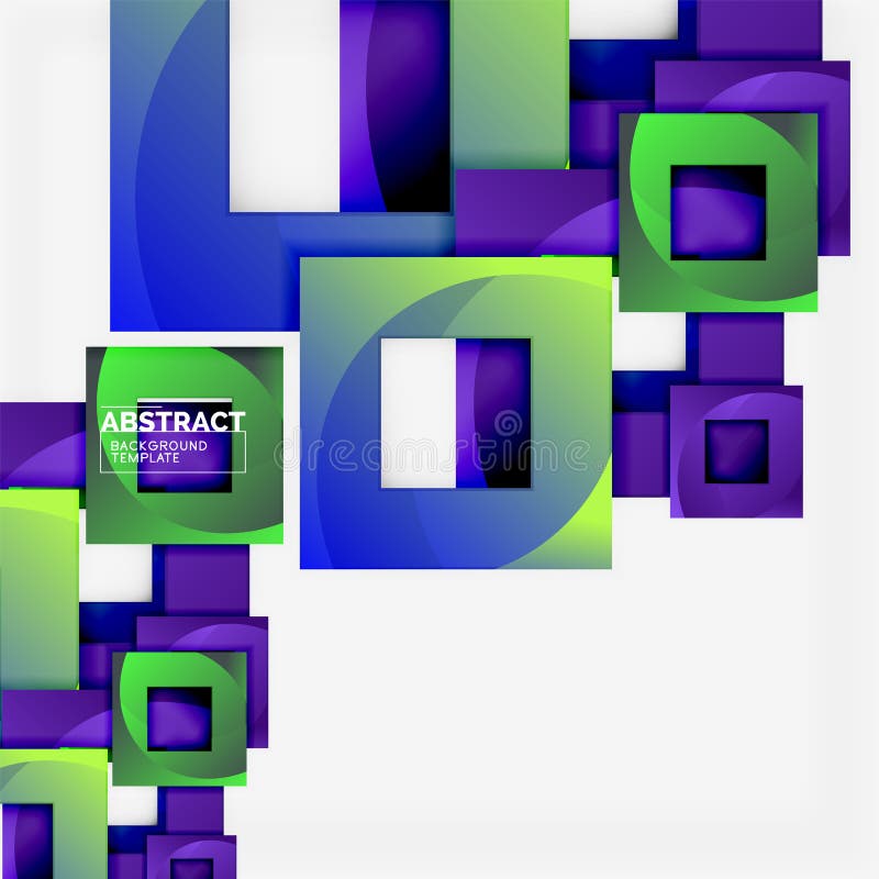 Geometric Minimal Abstract Background with Multicolored Squares ...
