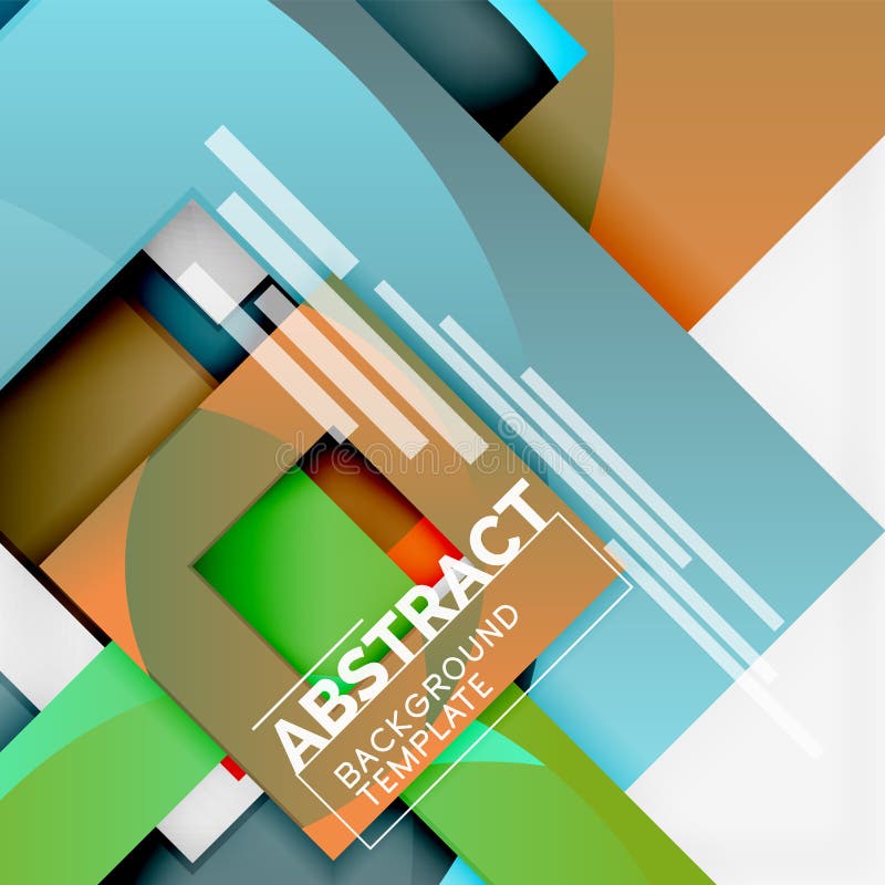 Geometric Minimal Abstract Background with Multicolored Squares ...
