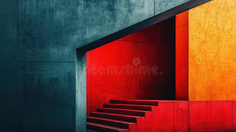 Geometric Minimalism with Bold, Sharp Lines and Contrasting Colors ...