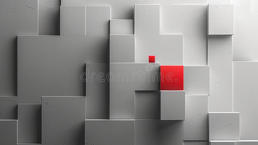 Geometric Minimalism: Sequence of Grey Squares Decreasing in Size ...