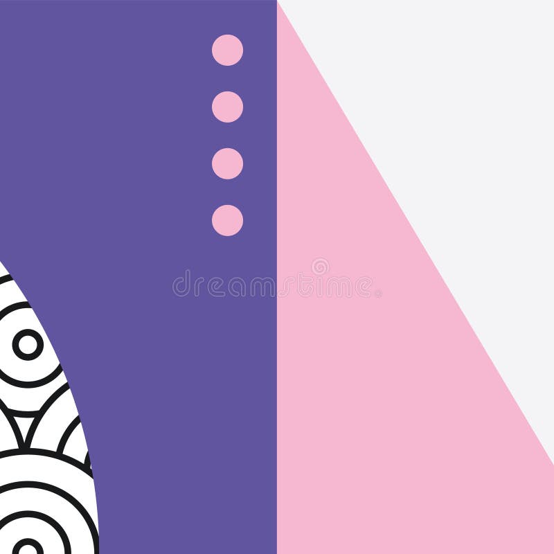 Geometric Minimalist Background. Vector Color Circular Abstract Design ...